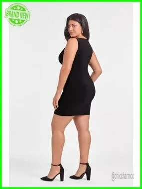 Dresses | Builtin Shapewear Full Body Control Shirred Waist Boat Neck ...